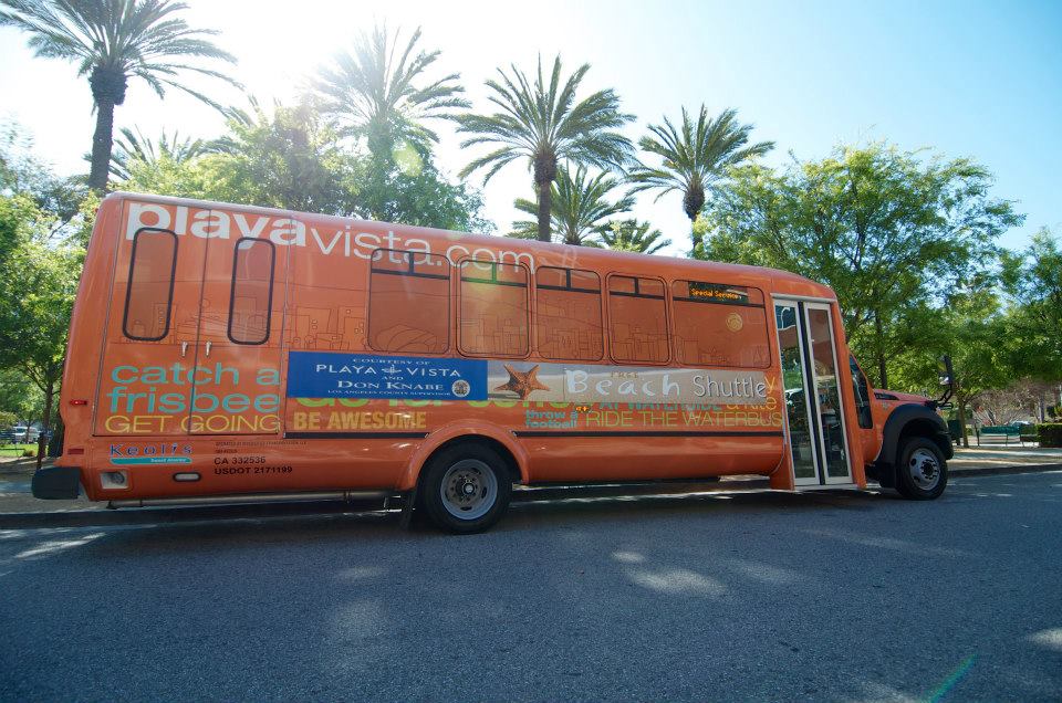 Beach Shuttle Runs Friday - Sunday - Playa Vista